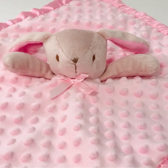 Pro Goleem | Toys | Pro Goleem Pink Bunny Baby Lovey Minky Dot Satin ...